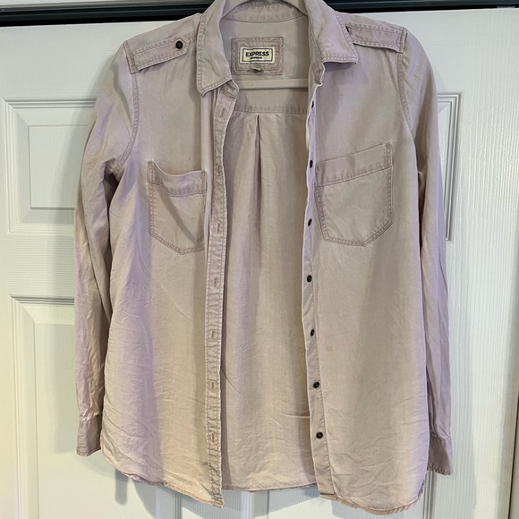 Express | Tops | Dusty Pink Express Boyfriend Shirt | Poshmark